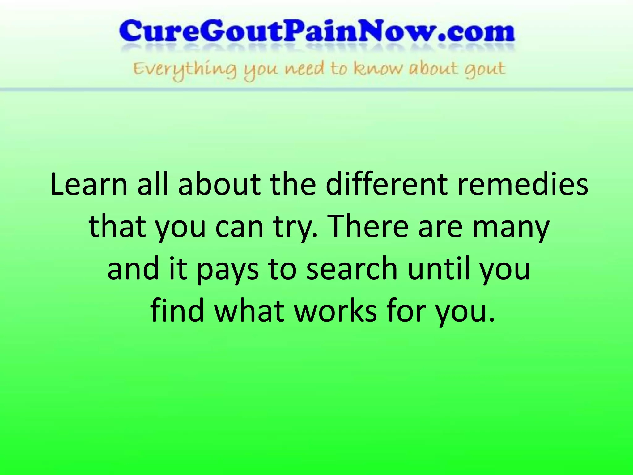 Uric Acid Treatment | PPT