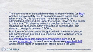 The Uridine Supplement Stacks Help Repair Dopamine Receptors | PPTX
