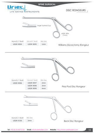 Uriel spine surgery instruments | PDF