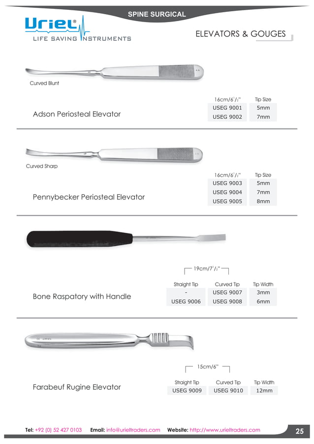 Uriel spine surgery instruments | PDF