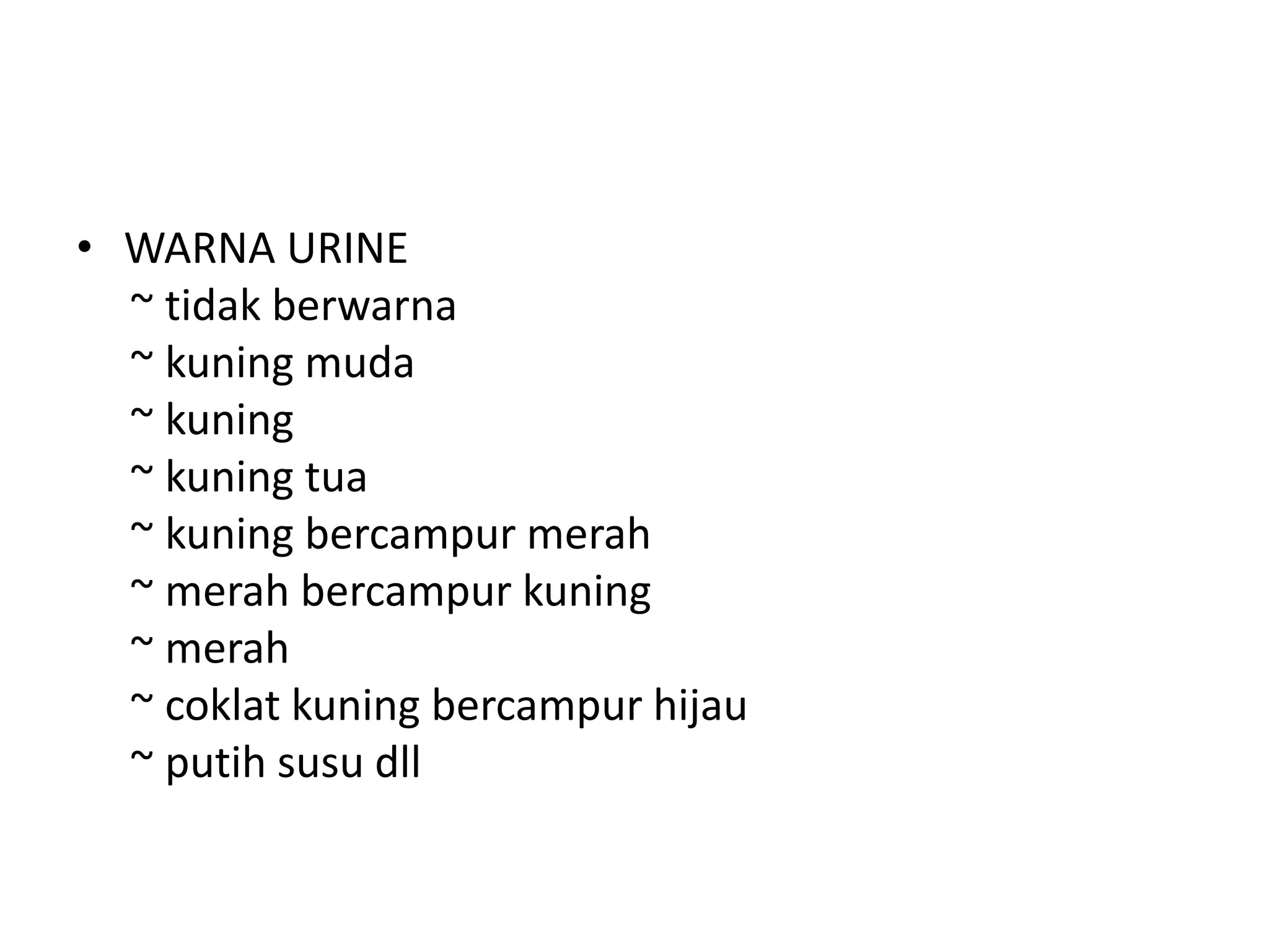 PEMERIKSAAN URINE (Urinalisis) | PPTX