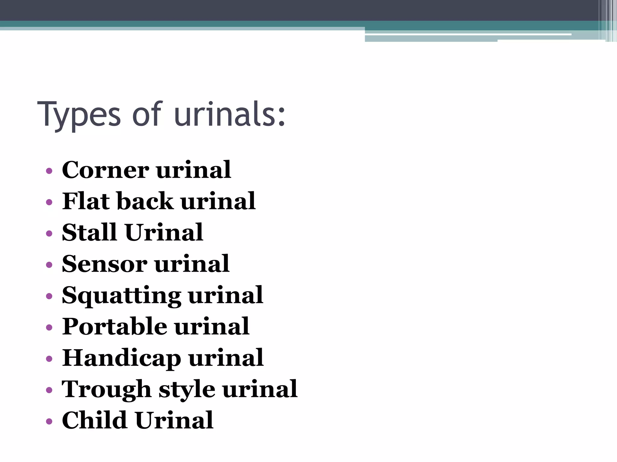 Urinals (presentation) | PPTX