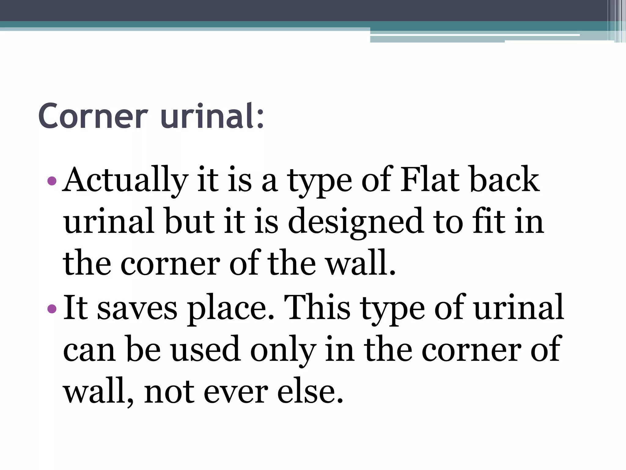 Urinals (presentation) | PPTX