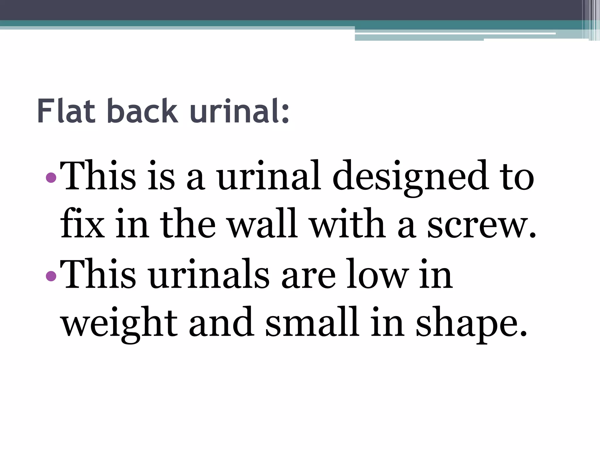 Urinals (presentation) | PPTX