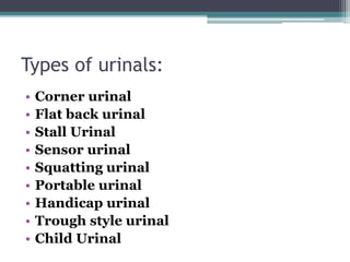 Urinals (presentation) | PPTX