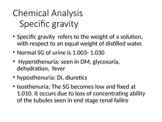 Slide on Urine analysis and urine microscopy | PPT