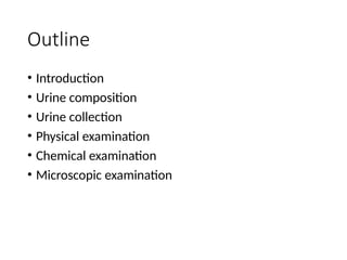 Slide on Urine analysis and urine microscopy | PPT