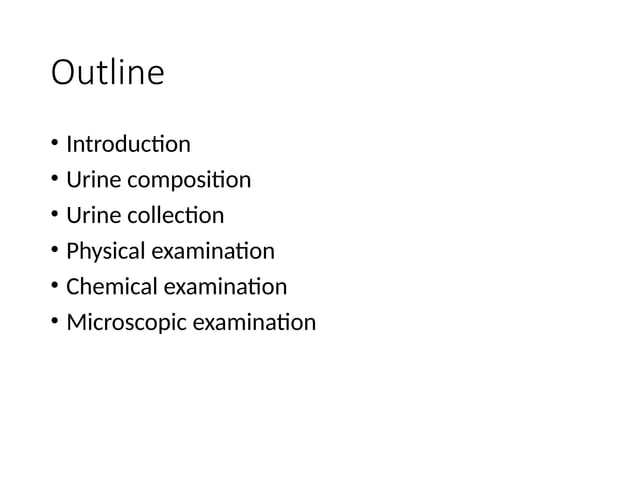 Slide on Urine analysis and urine microscopy | PPT