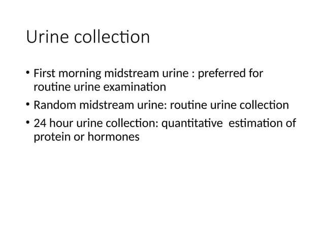 Slide on Urine analysis and urine microscopy | PPT