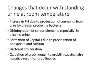 Slide on Urine analysis and urine microscopy | PPT