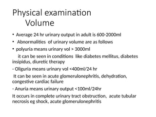 Slide on Urine analysis and urine microscopy | PPT