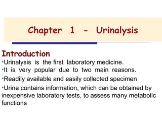 Urinalysis.ppt The physical, chemical, and microscopic parts of urine ...