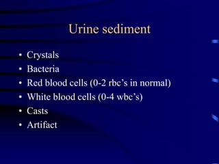 Urinalysis; urine examination in the lab.ppt