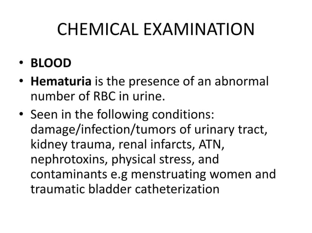 URINALYSIS CHEM PATH.pptx | Medical Tests | Medical Health