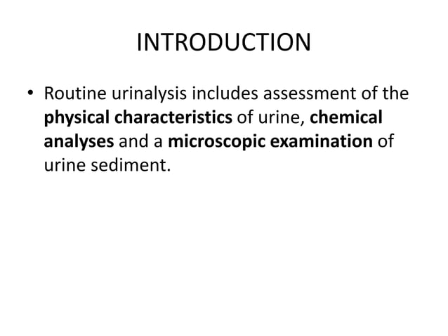 URINALYSIS CHEM PATH.pptx | Medical Tests | Medical Health