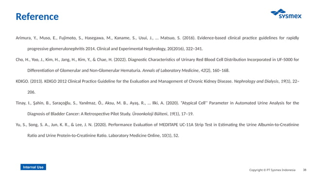 Urinalysis Sysmex - Clinical Pathology Resident Program | PPT