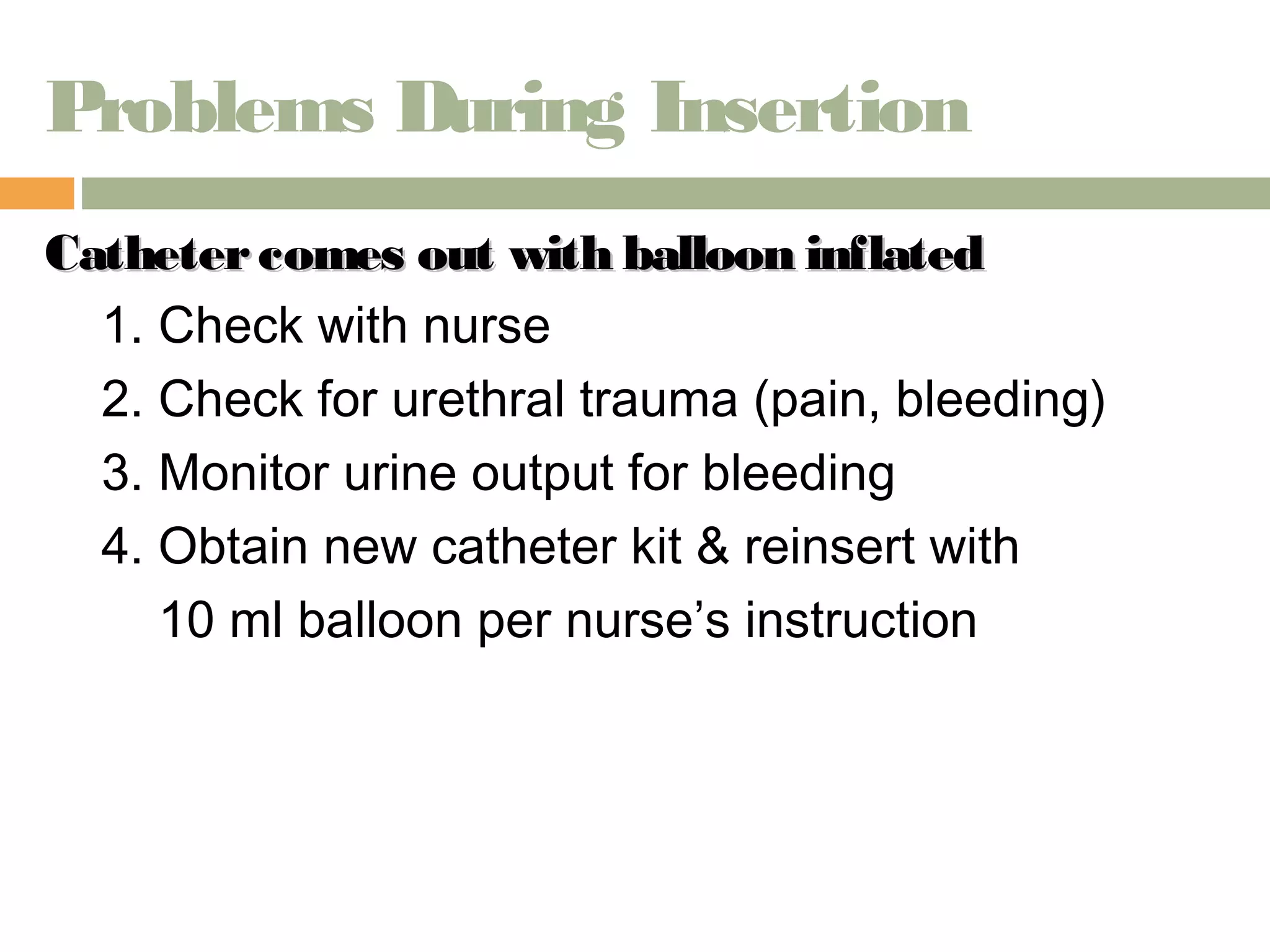 Urinary Elimination & Catheters | PPT