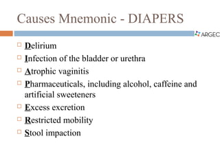 ARGEC: Urinary Incontinence in Older Adults | PDF