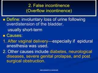 INCONTINENCE OF URINE | PDF
