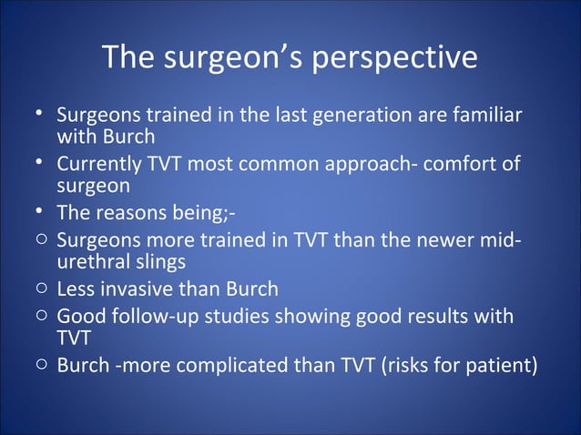 Urinary Incontinence Surgery | PPT | Sexual Conditions | Sexual Health