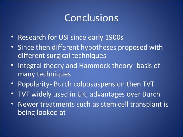 Urinary Incontinence Surgery | PPT | Sexual Conditions | Sexual Health