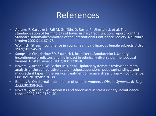 Urinary Incontinence Surgery | PPT | Sexual Conditions | Sexual Health