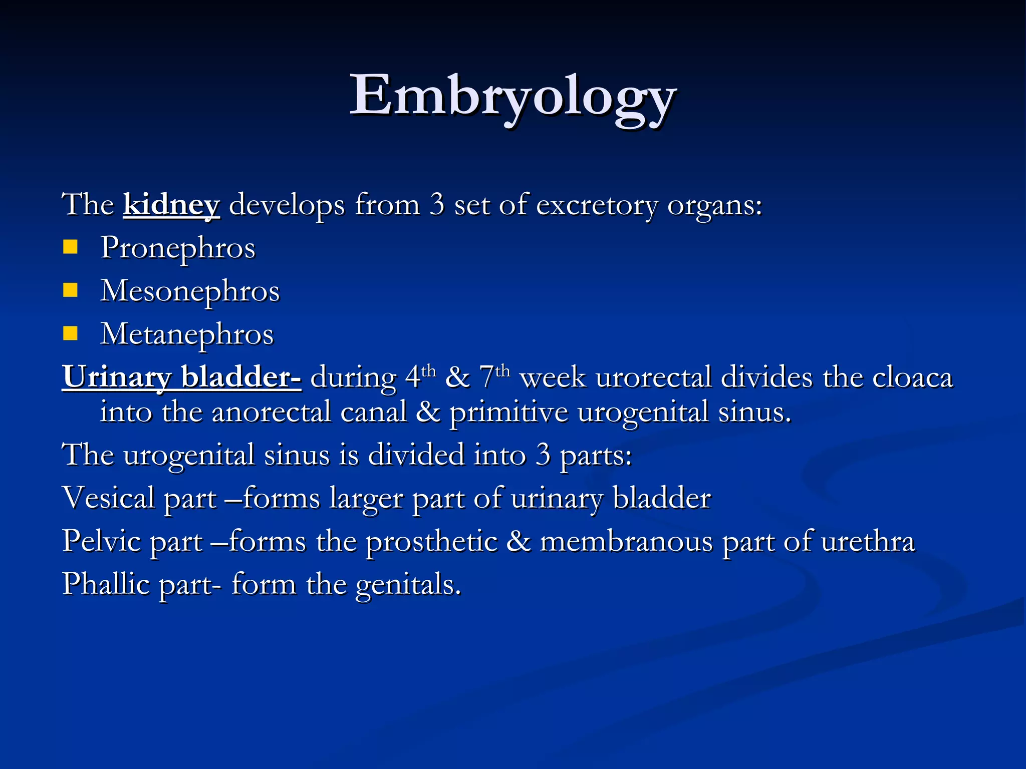 Urinary Outflow Obstruction | PPT