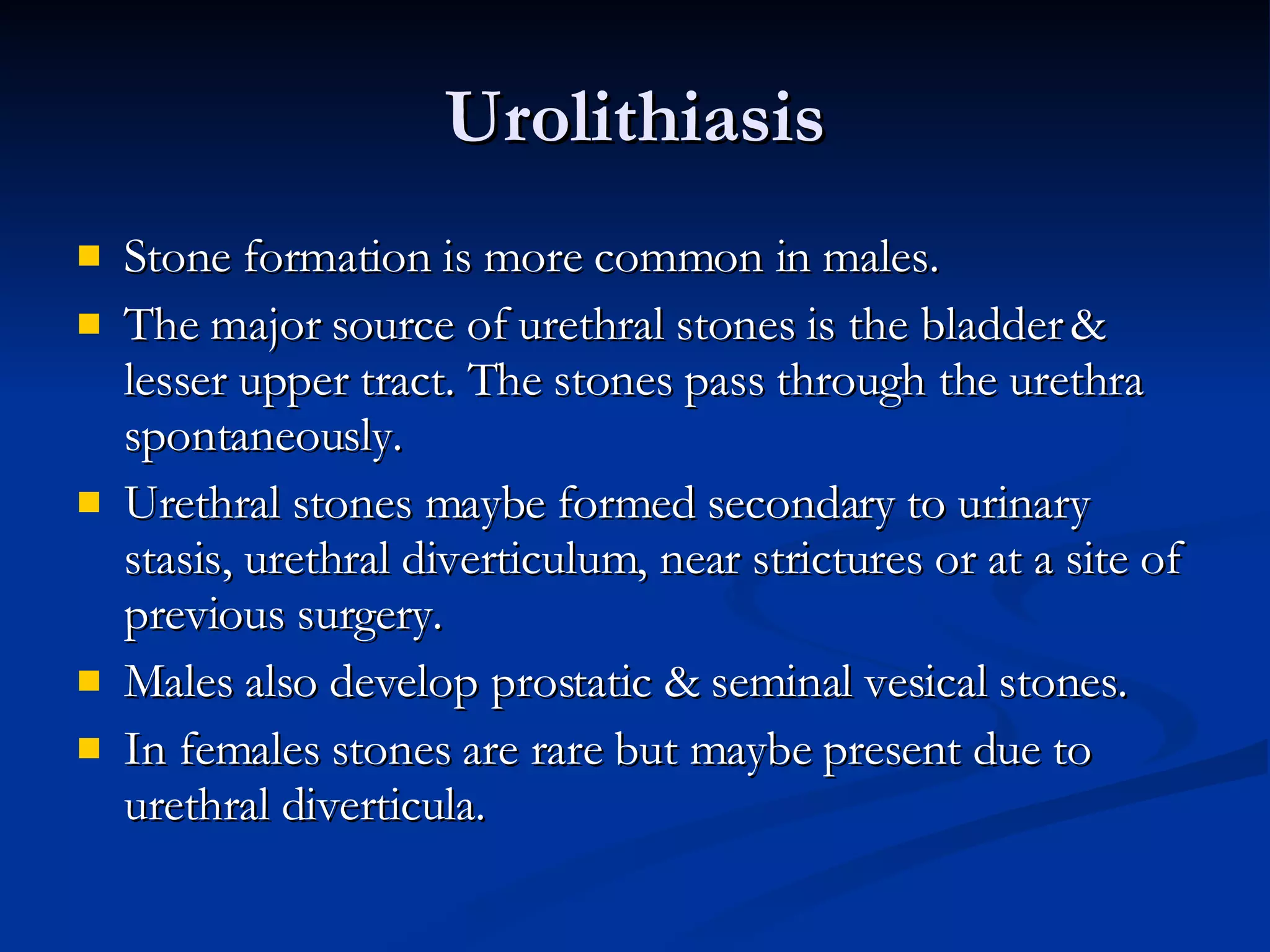 Urinary Outflow Obstruction | PPT