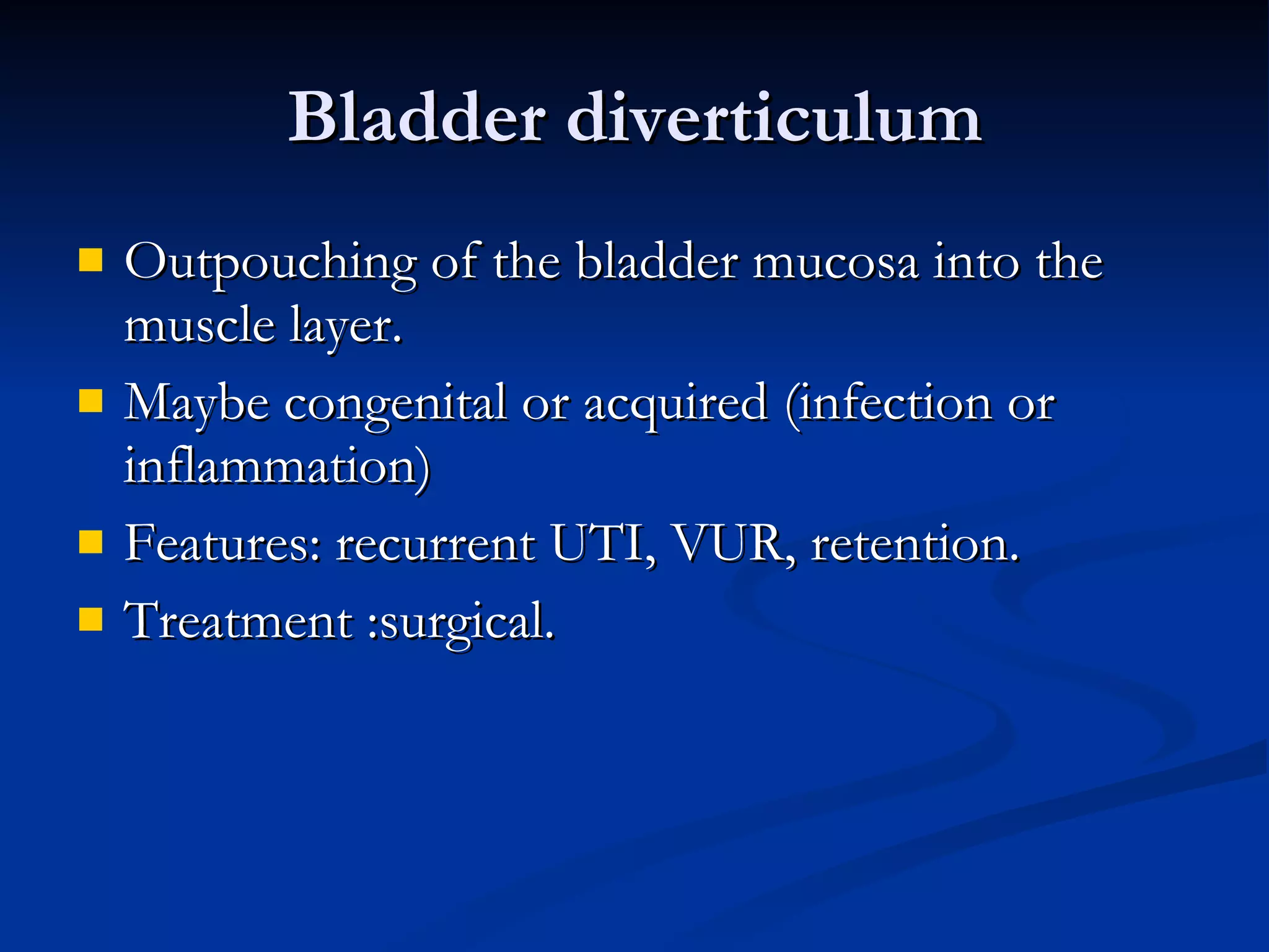 Urinary Outflow Obstruction | PPT