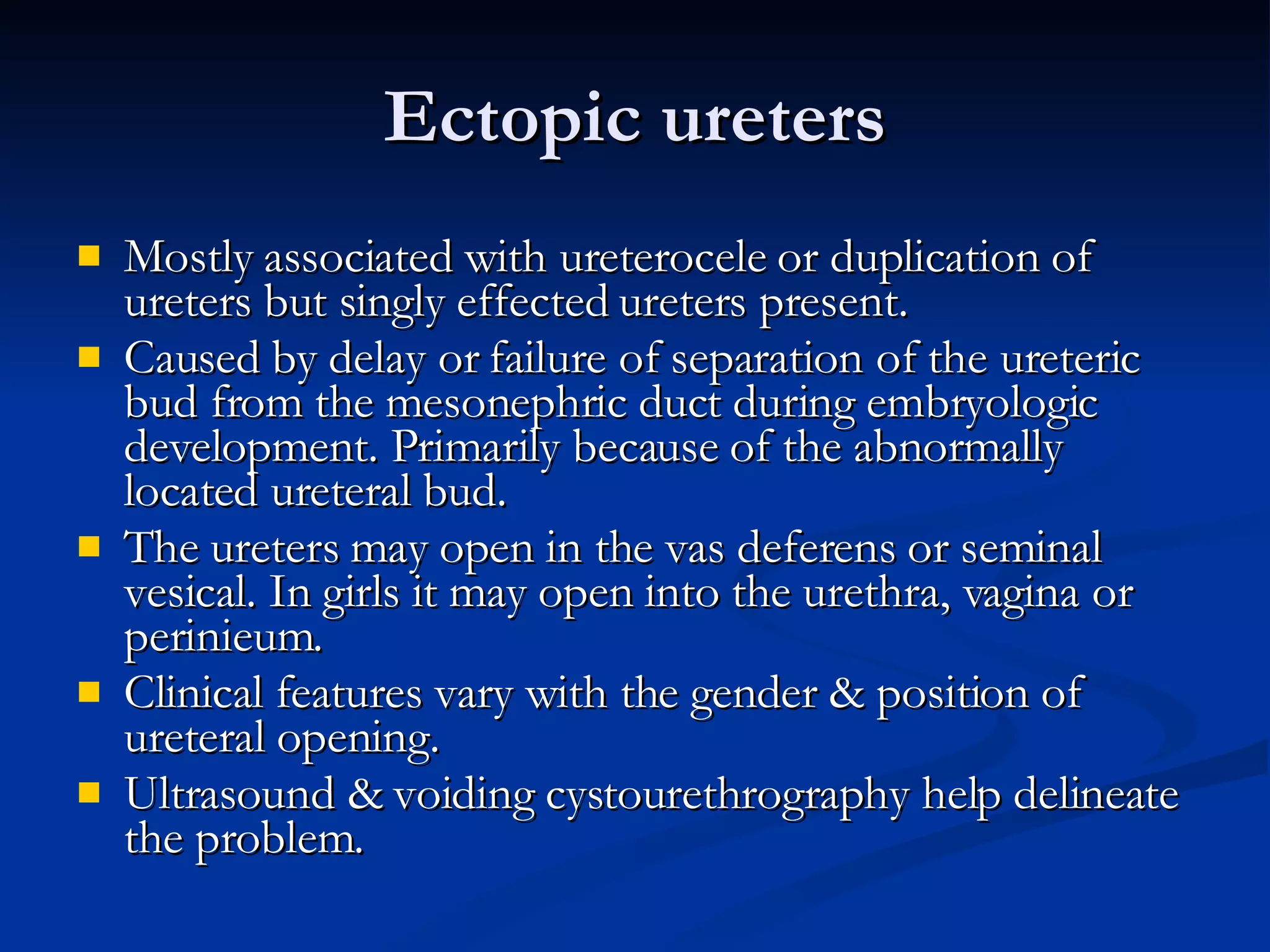 Urinary Outflow Obstruction | PPT