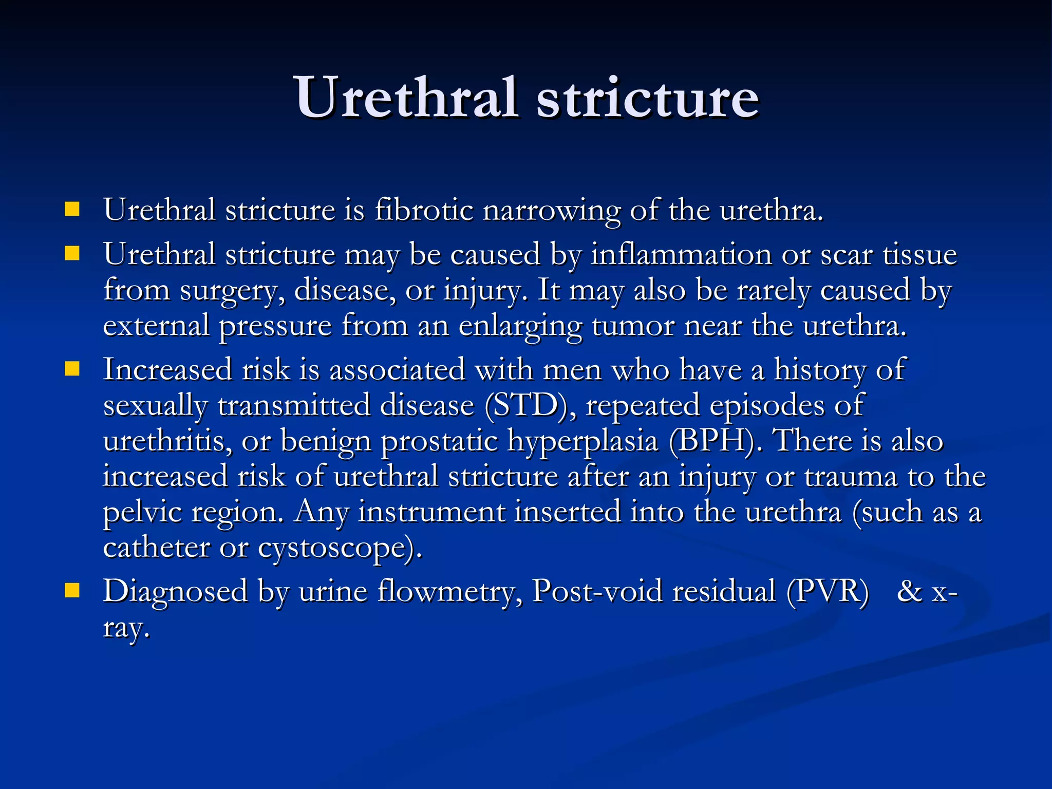 Urinary Outflow Obstruction | PPT