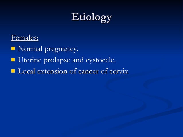 Urinary Outflow Obstruction | PPT