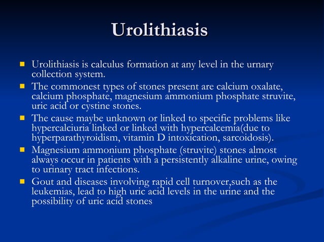 Urinary Outflow Obstruction | PPT
