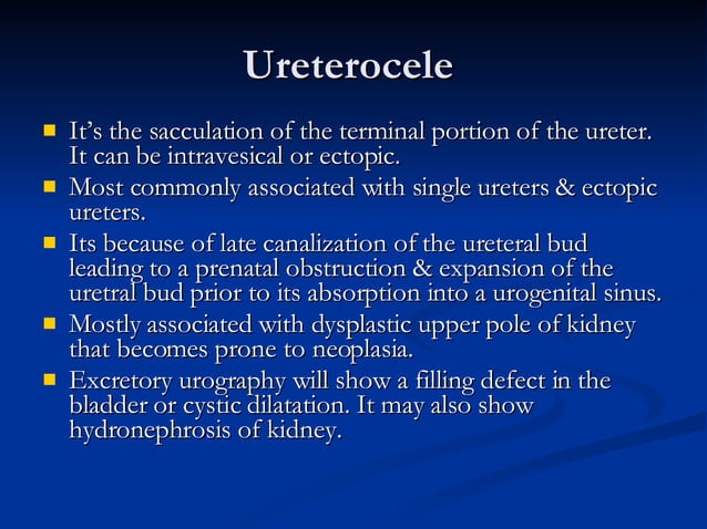 Urinary Outflow Obstruction | PPT