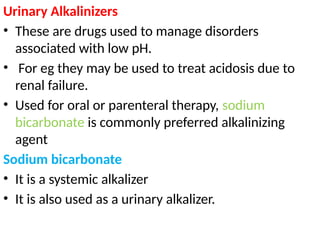 Urinary Acidifiers and Alakalinizers.pptx