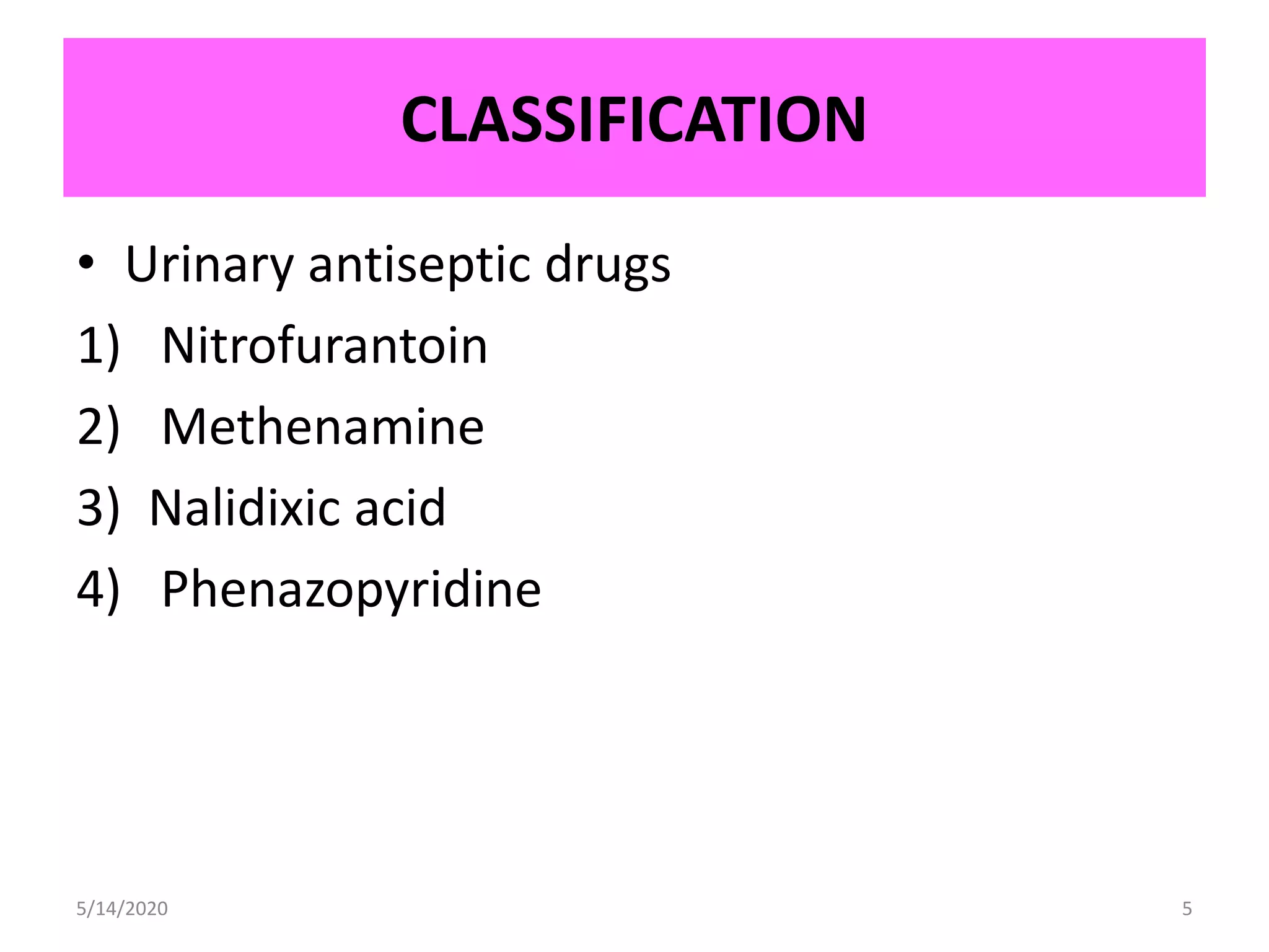 Urinary antiseptic | PPTX