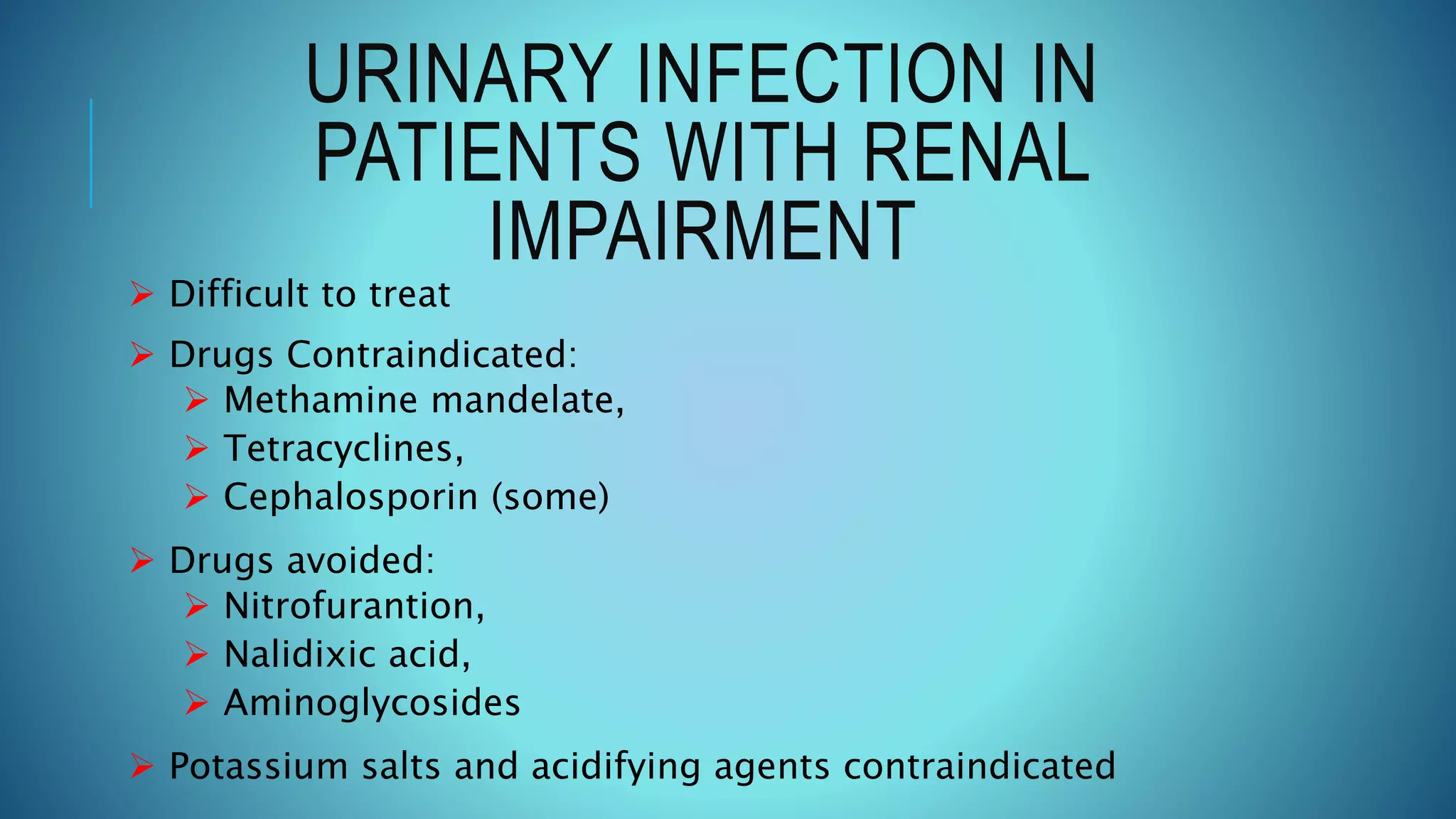 Drugs Used in Urinary Tract Infection | PPTX