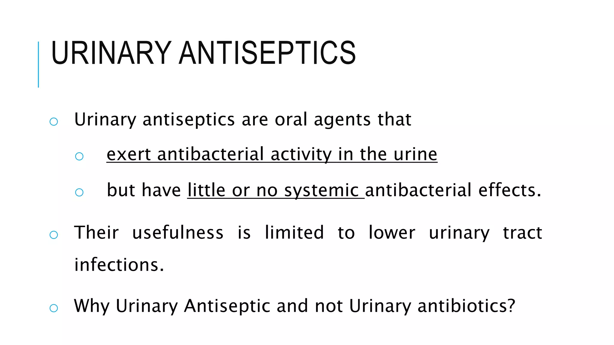 Drugs Used in Urinary Tract Infection | PPTX