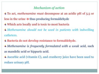 Urinary Antiseptics, Drugs used in STDs and UTI | PPTX