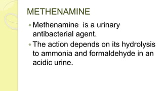 Urinary antiseptics | PPTX