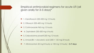 DRUGS USED IN UTI OR URINARY ANTISEPTICS | PPTX