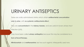 DRUGS USED IN UTI OR URINARY ANTISEPTICS | PPTX