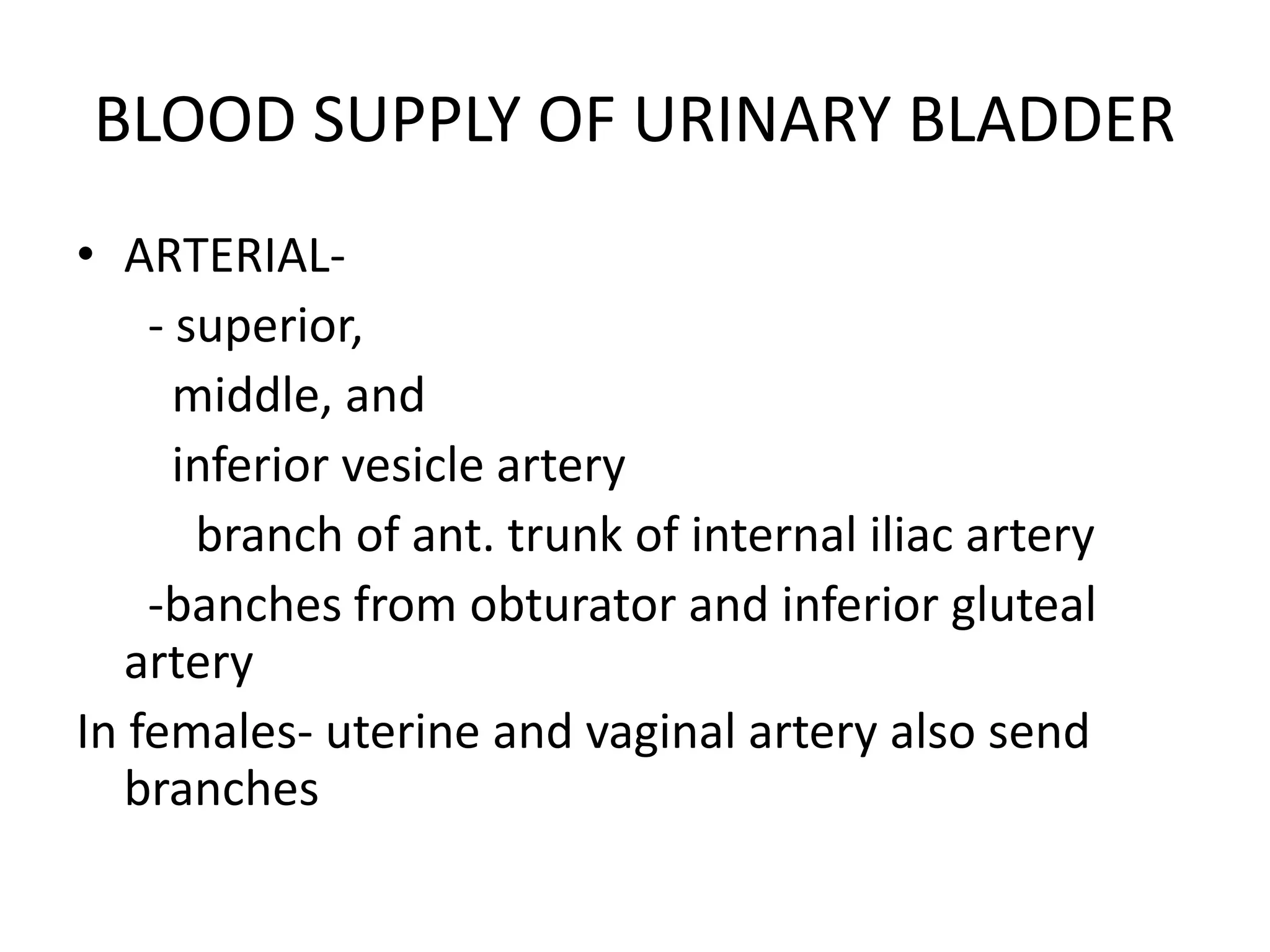 Urinary bladder anatomy and physiology | PPTX