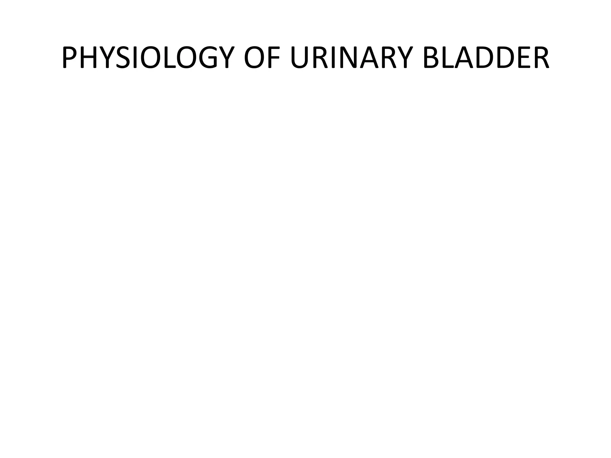 Urinary bladder anatomy and physiology | PPTX