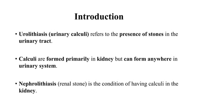 Urinary Calculi.pptx | Digestive Disorders | Diseases and Conditions