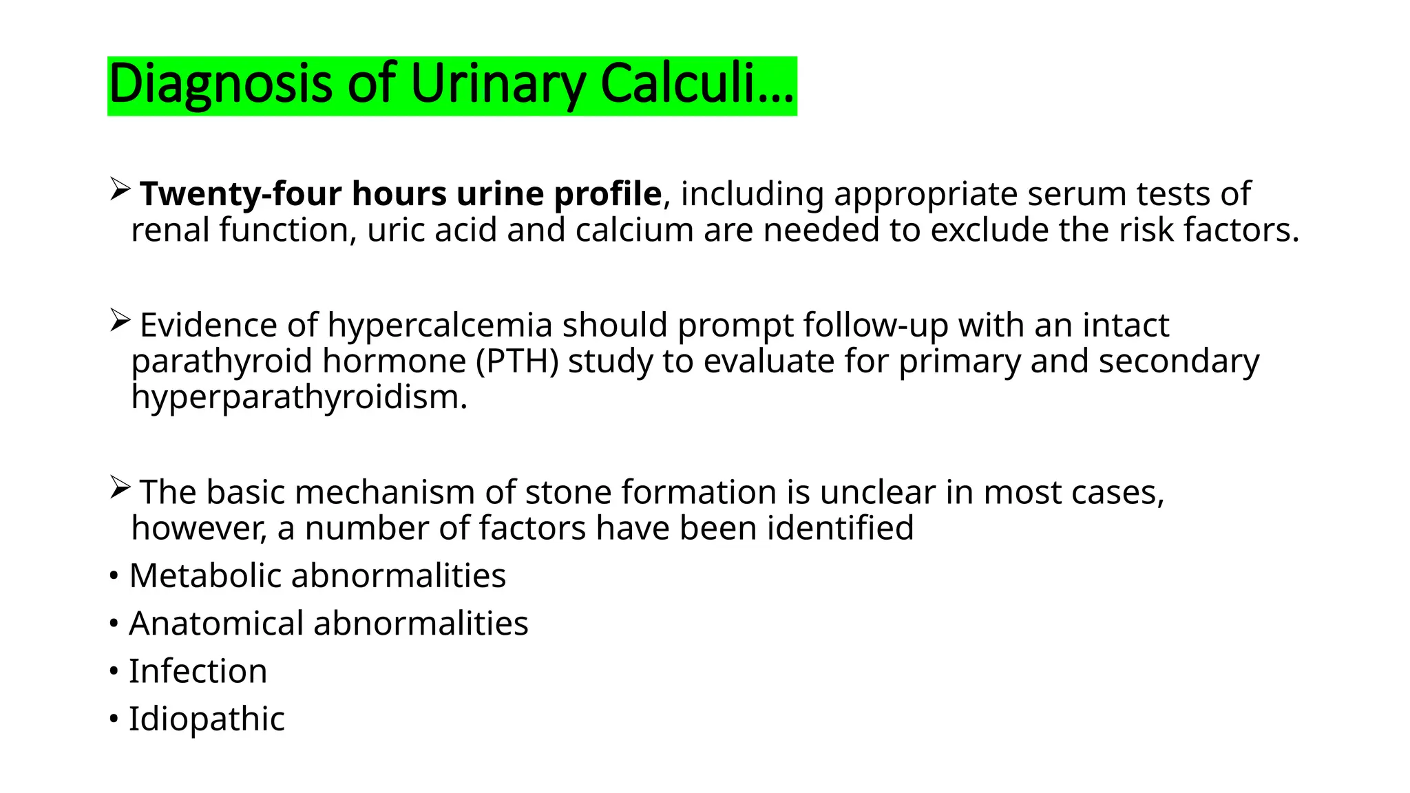 URINARY CALCULI POWERPOINT_EASY READABLE | PPTX