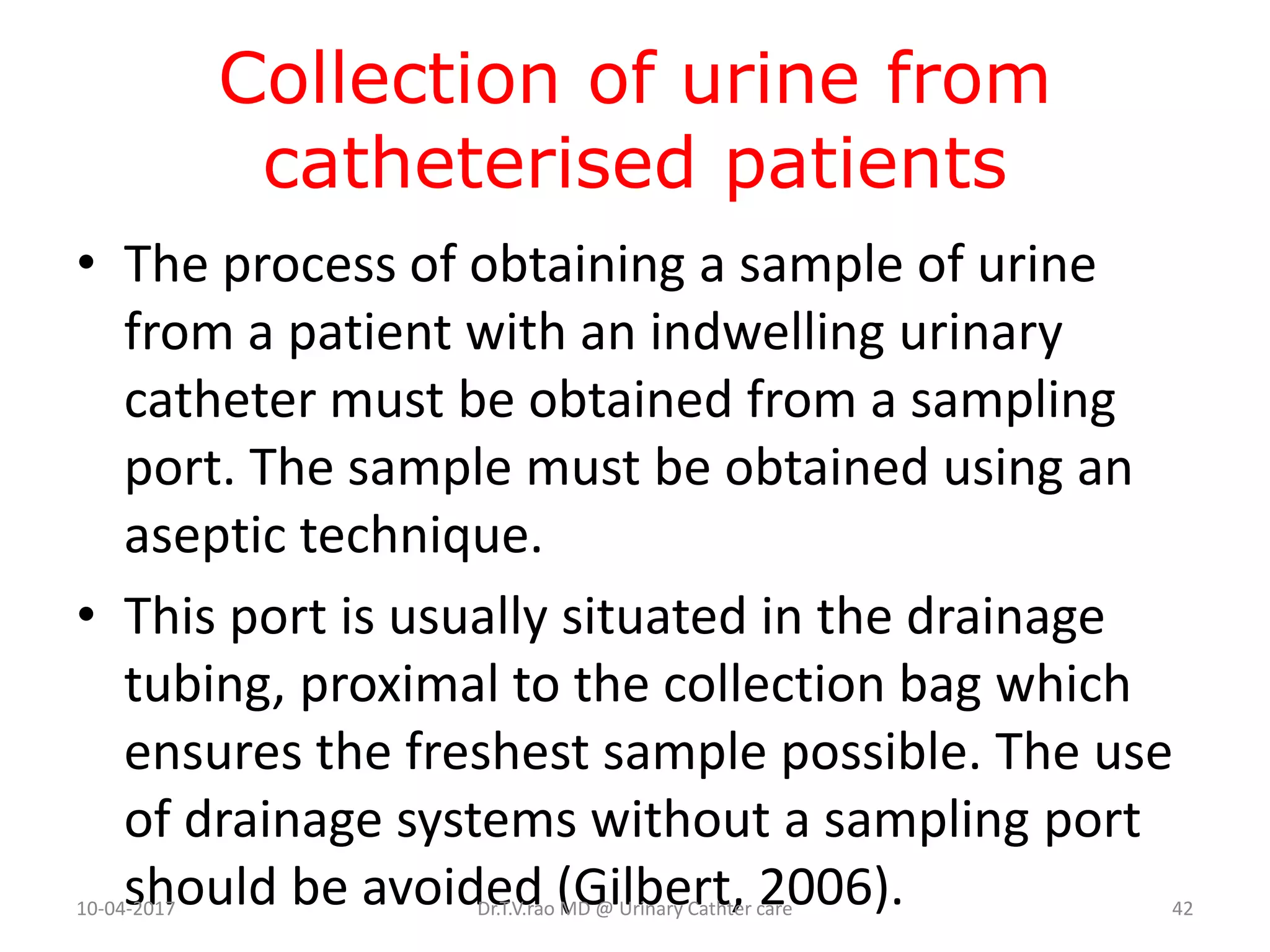 Urinary Catheter Care Principles of Care and Asepsis | PPTX