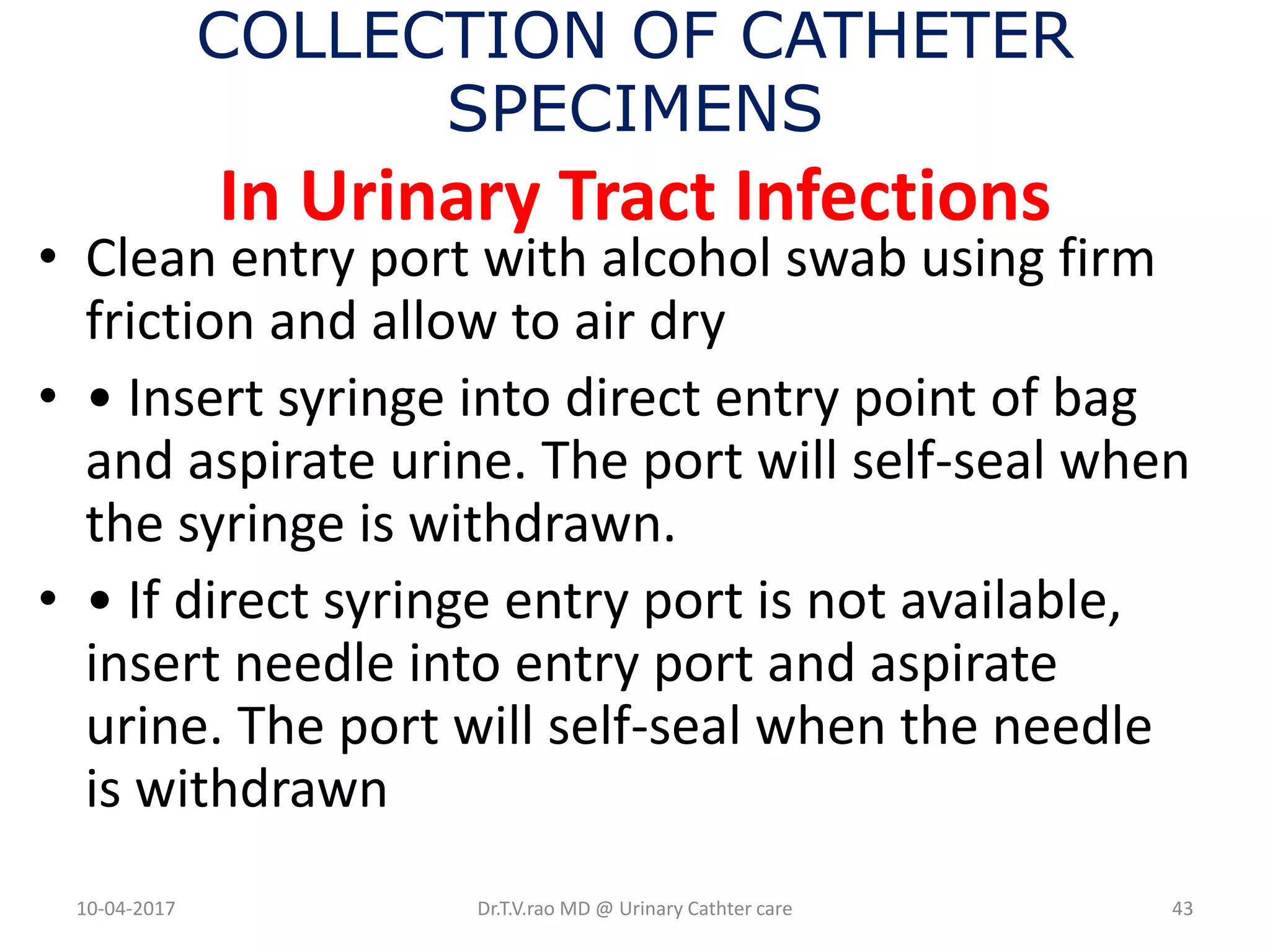 Urinary Catheter Care Principles of Care and Asepsis | PPTX