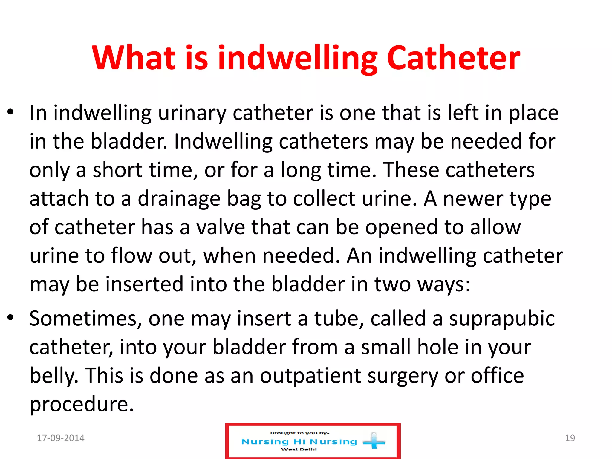 Urinary catheter care skills & asepsis | PPTX