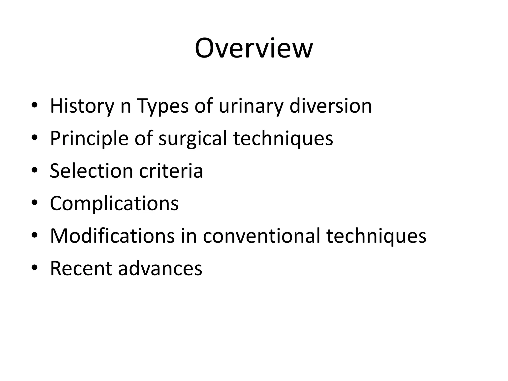 Urinary Diversion | PPTX